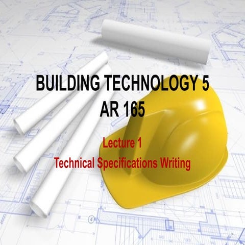 BUILDING TECHNOLOGY FIVE LECTURE AT MU MNL | PPT