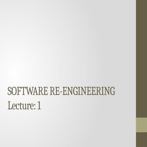 software re-engineering and lagacy system | PPTX