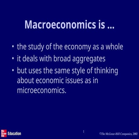introduction to macroeconomics- an overview | PPT