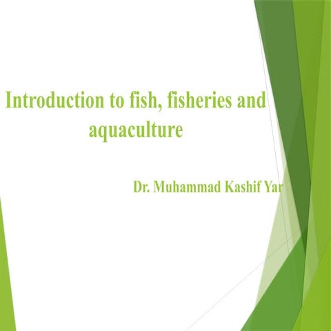 Introduction to fisheries in modern days | PPTX