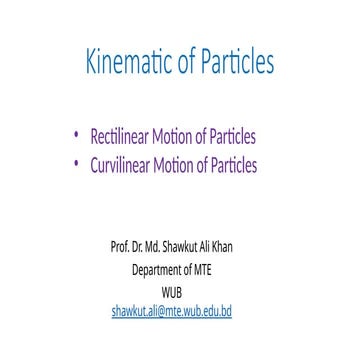 Comprehensive Overview of Uniform Rectilinear Motion and Related ...