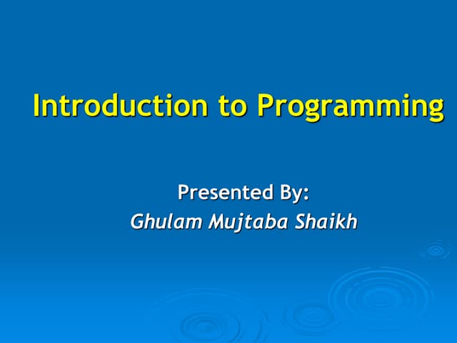 C Programming Language Lecture 1 3ppt Programming Languages 2772