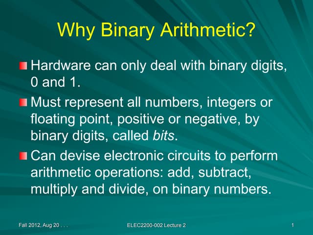 Lecture 1 431171839 Lec2 Binaryarithmeticppt 2951