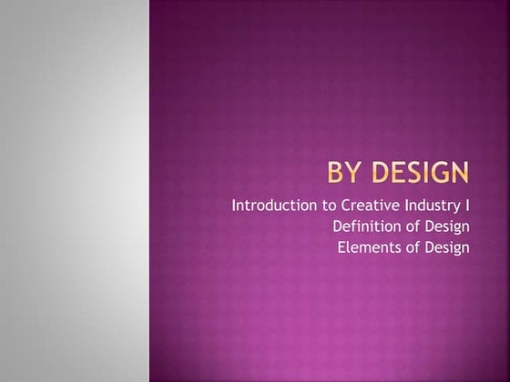Harmony: Principles of design | PPT
