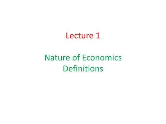 Introduction to Economics ,Nature and scope of economics | PPT