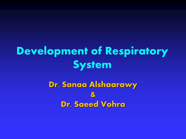 Chapter 1 fetal lung development | PPTX