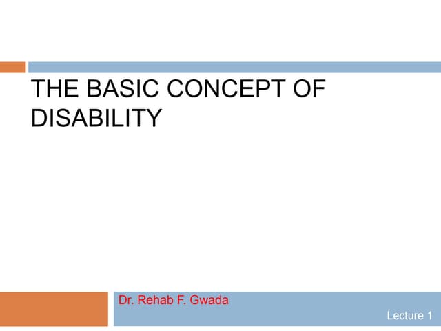MODELS OF DISABILITY | PPTX