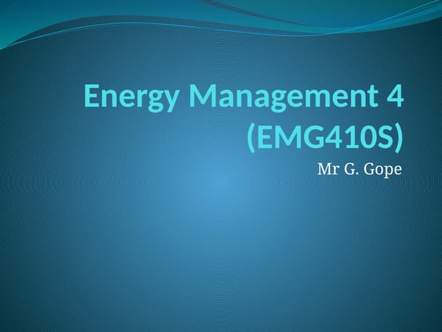 Energy conservation | PPTX