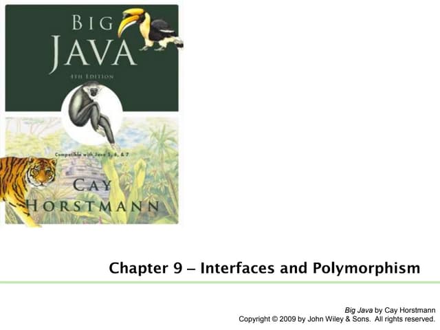 Lecture 1 interfaces and polymorphism | PPT Lecture 1 interfaces and polymorphism | PPT