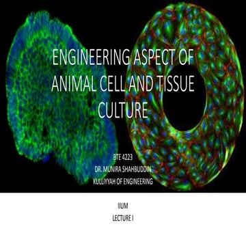 Lecture 1 Introduction to animal cell technology | PPTX