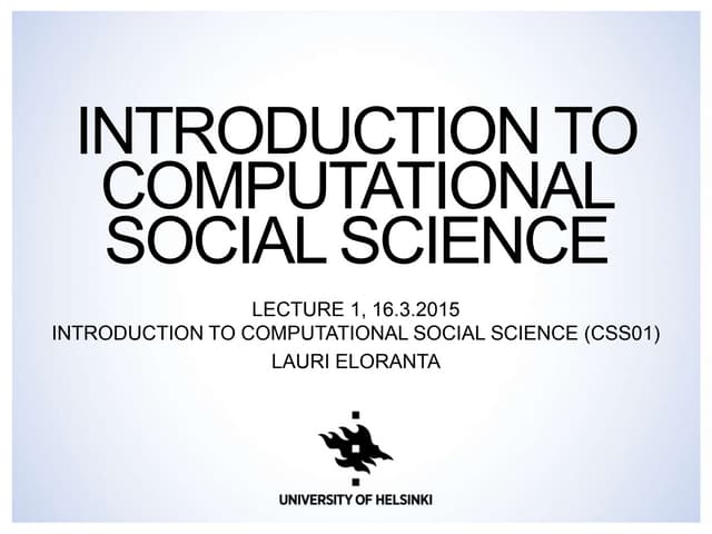 Introduction To Computational Social Science Lecture 1 Ppt 6032