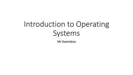 Operating system 02 os as an extended machine | PPT