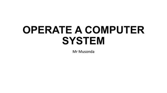 Computer systems | PPTX | Operating Systems | Computer Software and ...