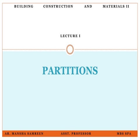 lecture 1- types of partition.pptx | Woodworking | Arts and Crafts