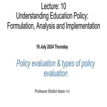 Lecture Evaluation in policy process 10.pptx