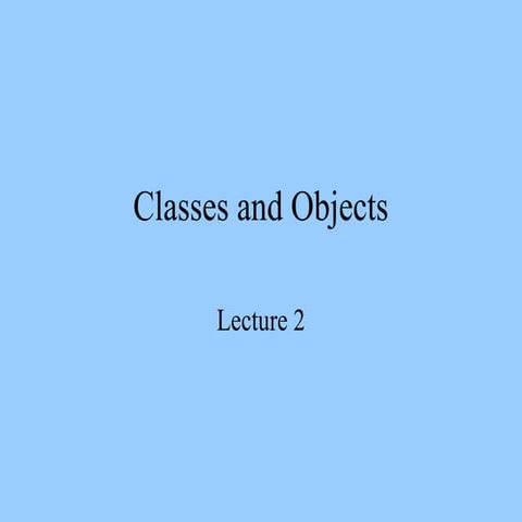 Classes And Objects Constructor And Destructor Ppt 7216