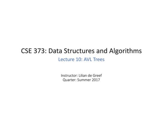 AVL Tree in Data Structure | PPT