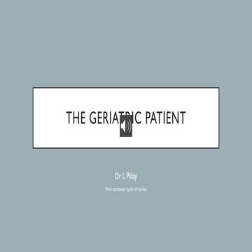 Geriatric Considerations in Nursing | Juhin J | PDF
