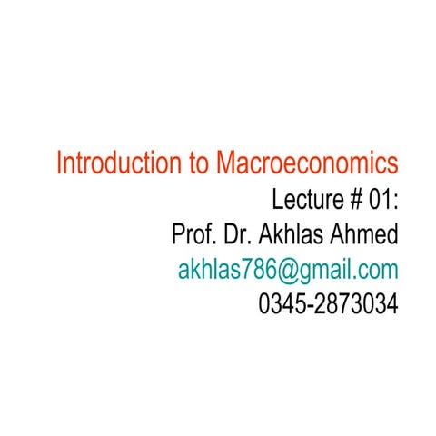 Lecture # 1 (06.01.2017) @ ibt intro to macro | PPT