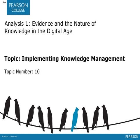Lecture 10 implementing knowledge management | PPT