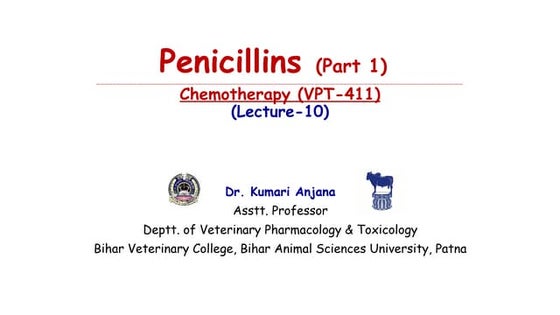 Penicillins- Mechanism of action, Antimicrobial spectrum ...