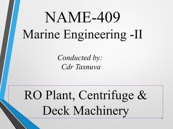 Auxiliary marine machinery systems | PPTX