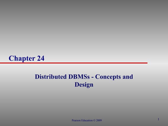 Lecture 11 - distributed database | PPT Lecture 11 - distributed database | PPT