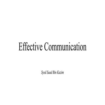Lecture 11 Effective Communication Pptx