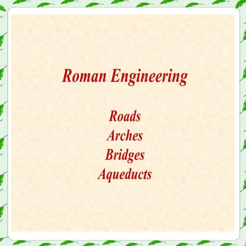 Lecture11 Roman Roads ( Highway Engineering ) | PDF