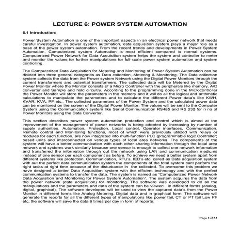 Power system automation | PDF