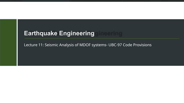 seismic ubc -97 | PDF