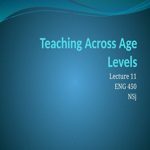 Lecture 11-Teaching Across Age Levels.pptx