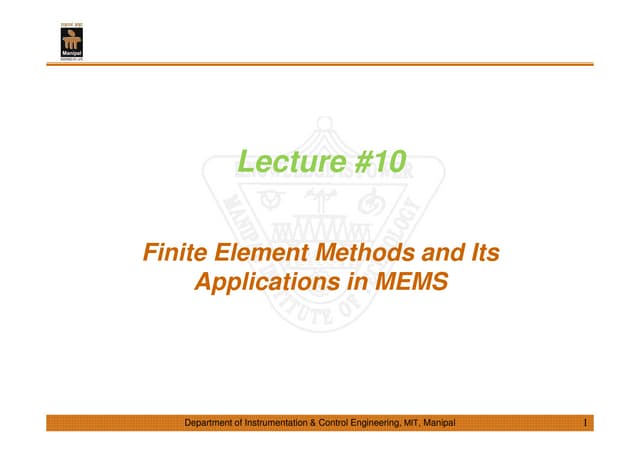 General steps of the finite element method | PPTX