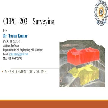 Lecture 11 Calculation of Volume and its formula | PDF