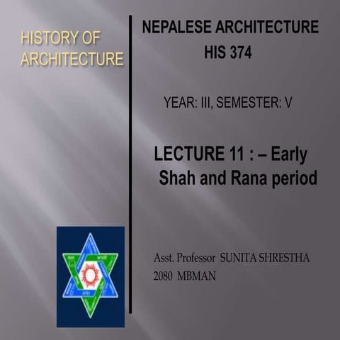 before coming shah in the valley, the architecture of the valley had ...