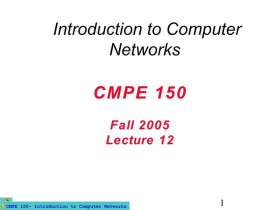 Introduction to computer networks | PPTX