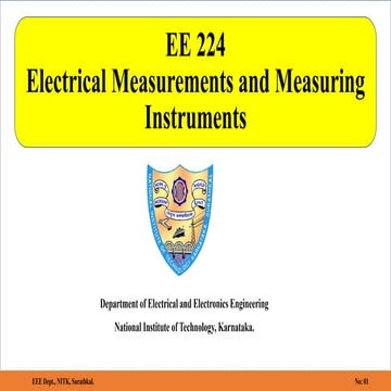 Electrical measuring instruments introduction | PDF