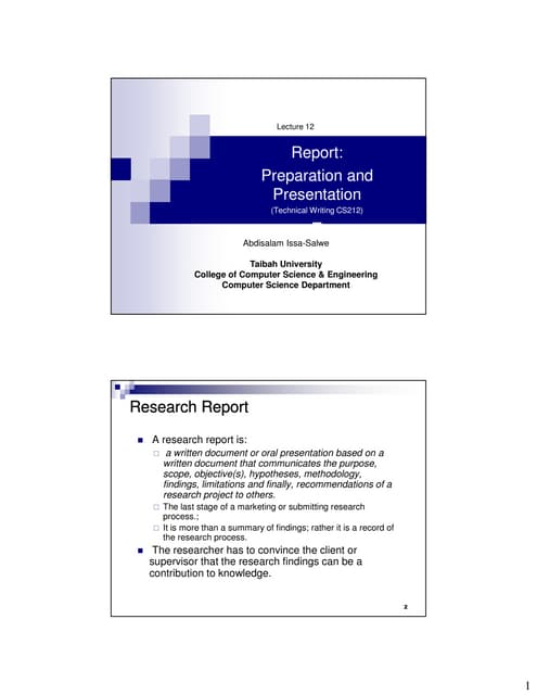 Research report ppt | PPT
