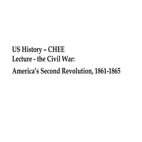Lecture 12 part i - the civil war | PPT