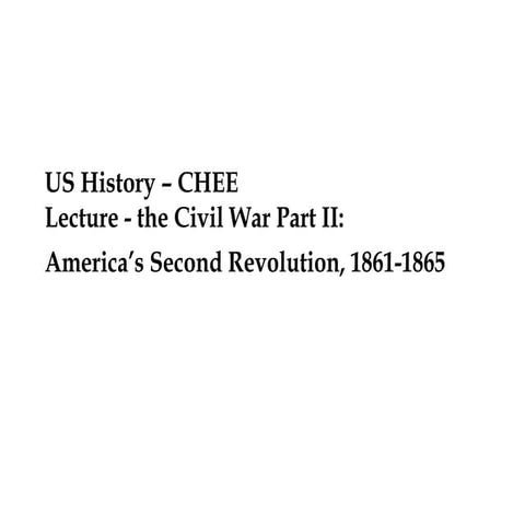 Lecture 12 part ii - the civil war | PPT