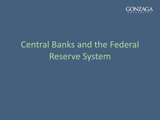 The Federal Reserve System | PPT