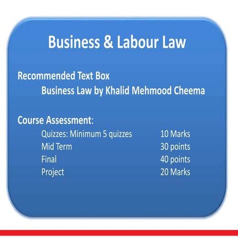 Lecture 1 & 2 fall 14 bussiness law | PPTX