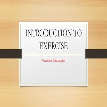 Introduction to exercise | PPTX