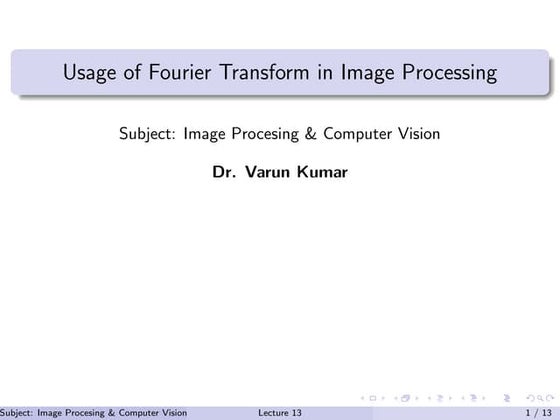 Lecture 16 KL Transform in Image Processing | PPT