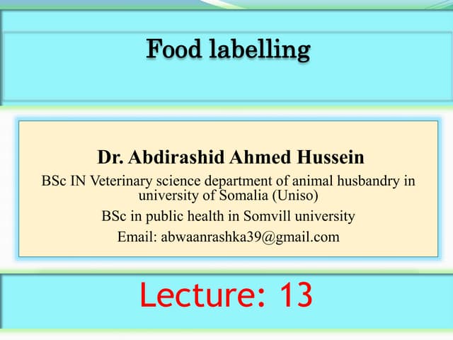 Lecture 2 food security | PPTX