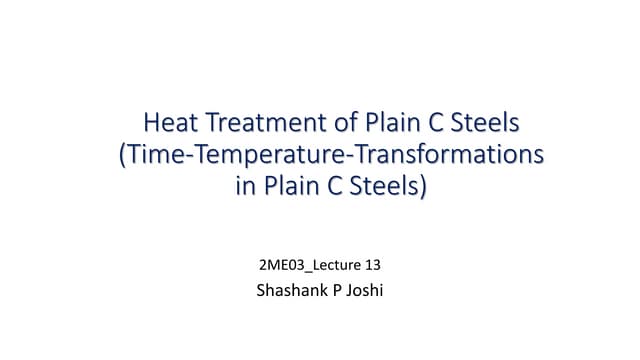 Time-Temperature-Transformation Diagram (TTT Diagram) | PDF