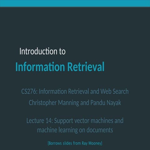 lecture14-SVM stanford.ppt Maximum-Margin Classifier | PPT