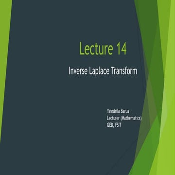 Laplace transformation Engineering Mathematics part 2 | PPTX | Physics ...