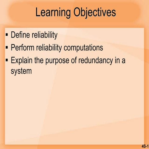 Lecture 14 15 16reliability Analysis Ppt