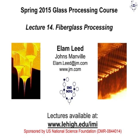 Lecture14_Leed_Fiberglass production and engineering | PDF